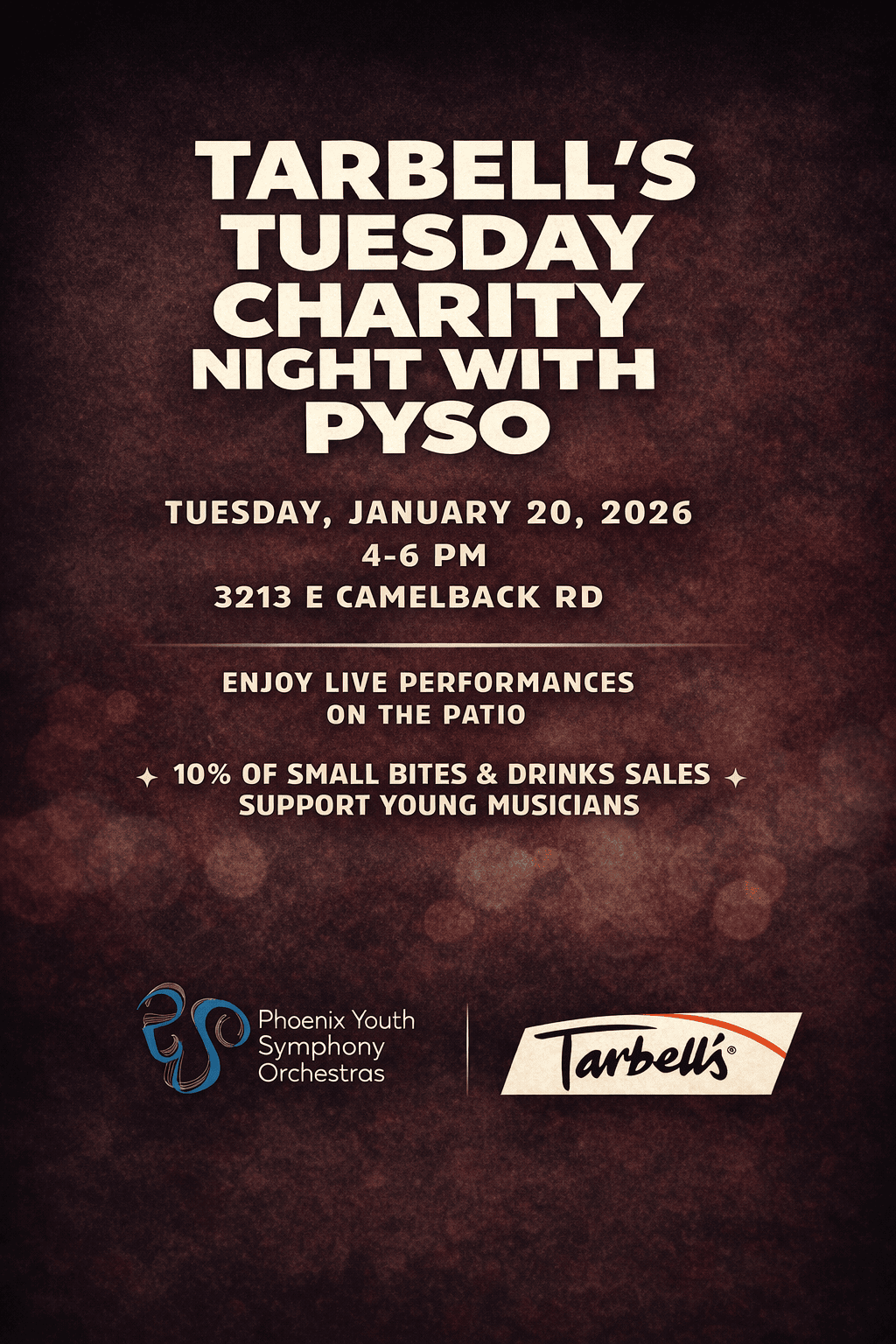 Tarbell’s Charity Night | Phoenix Youth Symphony Orchestras